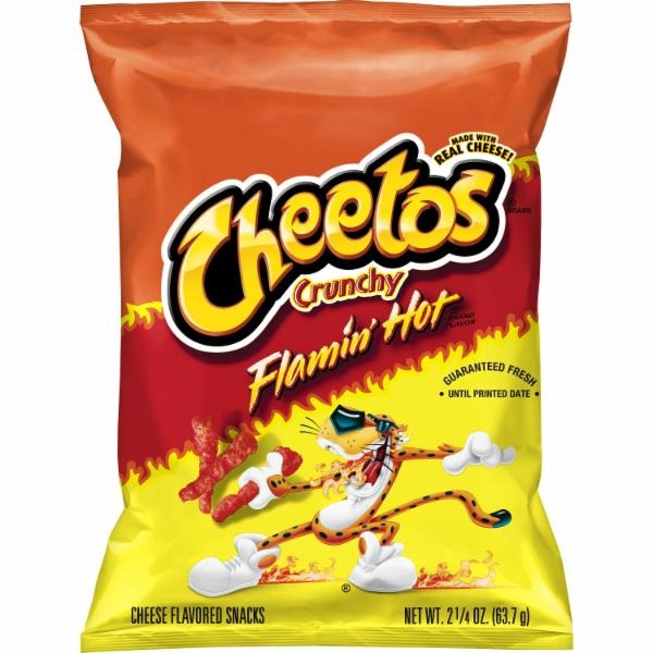Cloud 9 Liquor. Cheetos Crunchy Flamin Hot Flavor Cheese Flavored Snacks