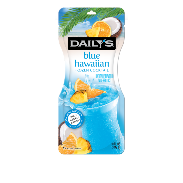 Cloud 9 Liquor. Daily'S Blue Hawaiian Wine Based Cocktail